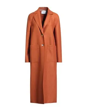 Harris Wharf London Felted Virgin Wool Overcoat - Red