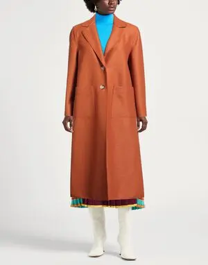 Harris Wharf London Felted Virgin Wool Overcoat - Red