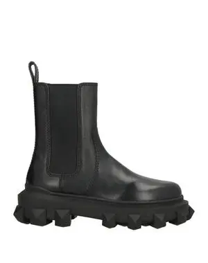 Women's Chunky Black Leather Boots