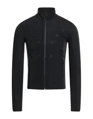 EA7 Full-zip Sweatshirt With Embroidered Star Appliqués