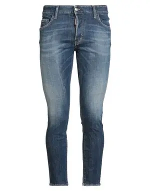 Dsquared2 Skinny Jeans With Leather Trim