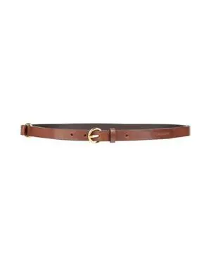 Emporio Armani Cow Leather Skinny Belt - Brown