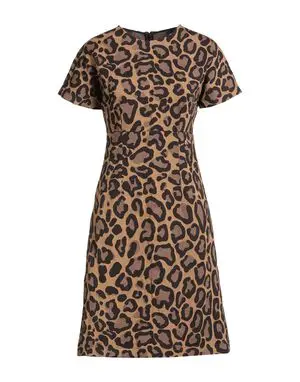Dolce & Gabbana Leopard Print Jacquard-knit Mini Dress