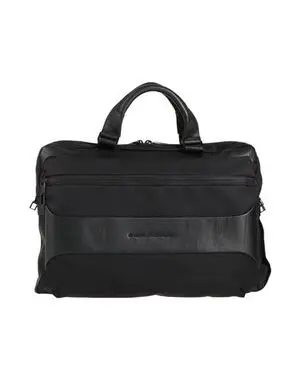 PIQUADRO Handbag In Cow Leather And Nylon - Black