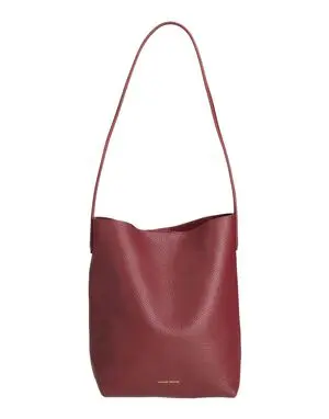 MANSUR GAVRIEL Small Pebbled Leather Shoulder Bag - Red