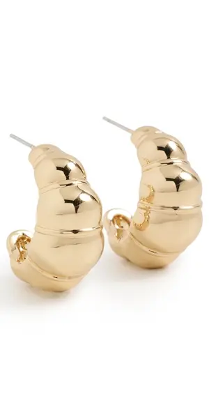 LELET NY Croissant Hoop Earrings - Gold