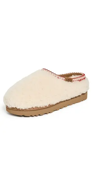 UGG Tasman Maxi Curly Slippers - Natural