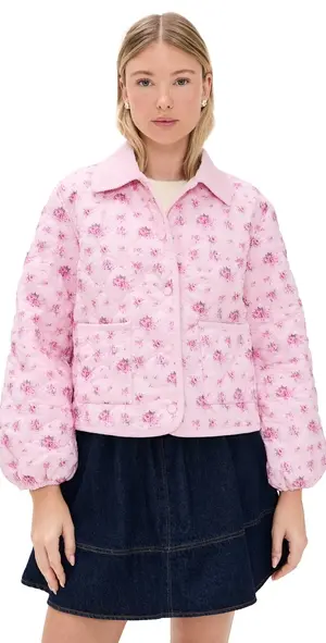 LoveShackFancy Quinlette Jacket - Raspberry Fields