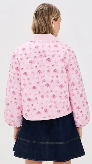 LoveShackFancy Quinlette Jacket - Raspberry Fields
