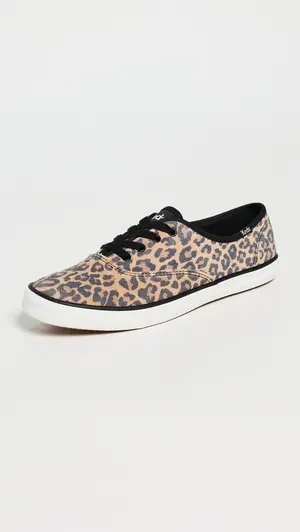 KEDS Champion Leopard Suede Sneakers