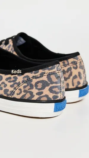 KEDS Champion Leopard Suede Sneakers