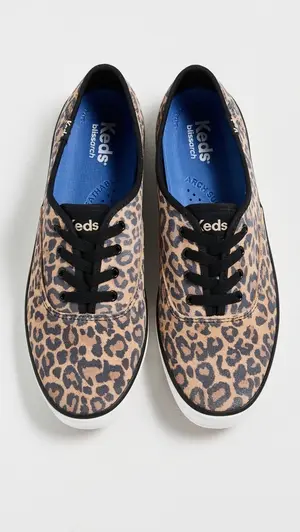 KEDS Champion Leopard Suede Sneakers