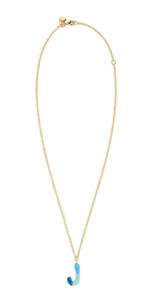 MAYAMAR Enamel Initial Necklace - J