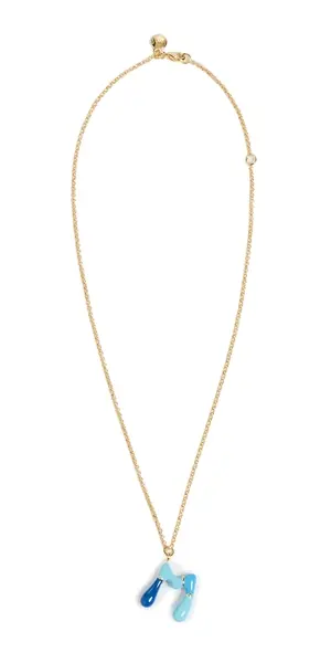 MAYAMAR Ename Initial Pendant Necklace M