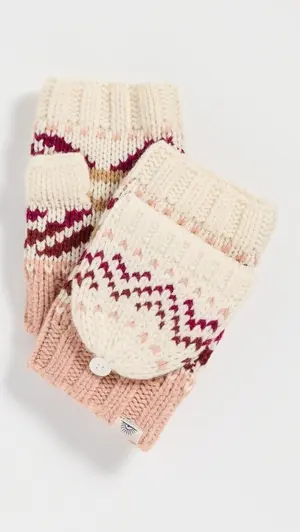 Faherty Brand Fair Isle Mittens - Misty Rose