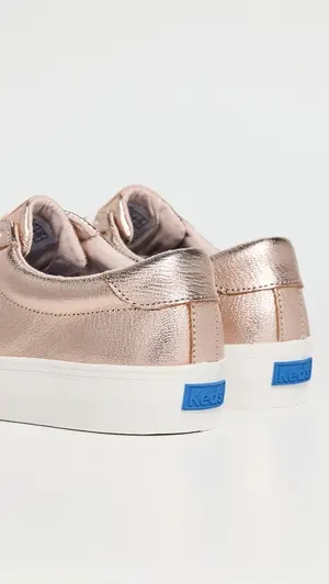 KEDS Jump Kick T-toe Metallic Leather Sneakers