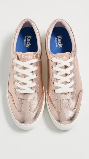 KEDS Jump Kick T-toe Metallic Leather Sneakers