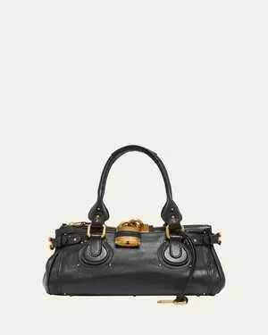Chloé Paddington Padlock Shoulder Bag - Black