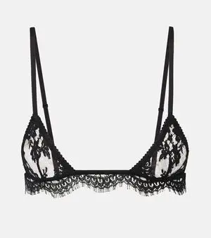 Dolce & Gabbana Cotton-blend Lace Bralette - Black