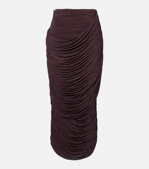 Magda Butrym Draped High-rise Maxi Skirt