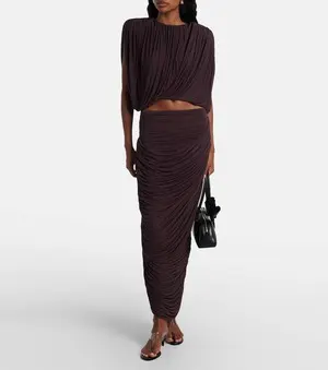 Magda Butrym Draped High-rise Maxi Skirt