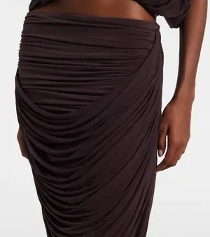 Magda Butrym Draped High-rise Maxi Skirt