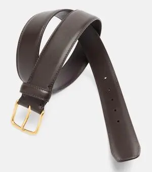 THE ROW Classic Leather Belt - Brown