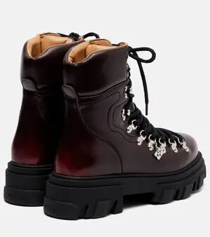 GANNI Platform Combat Boots - Black