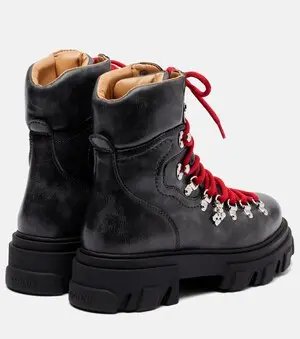 GANNI Platform Combat Boots - Black