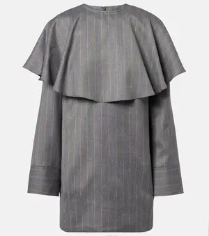 GANNI Pinstripe Minidress - Grey