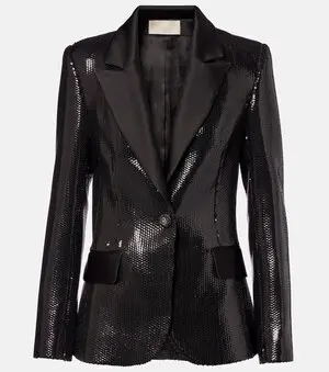 ELIE SAAB Sequined Satin Blazer