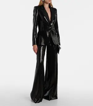 Elie Saab Sequined Satin Blazer