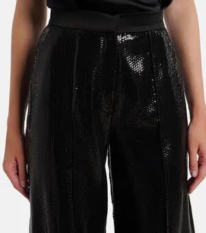 Elie Saab Sequined Wide-leg Pants