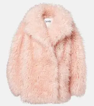 GANNI Oversized Coat - Pink