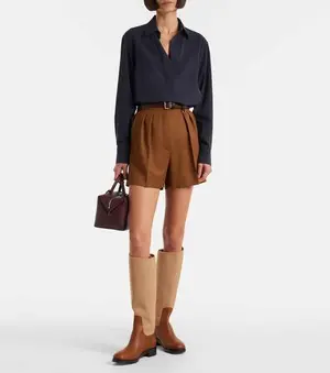 Max Mara Mirko Silk Crêpe Blouse - Blue