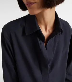 Max Mara Mirko Silk Crêpe Blouse - Blue