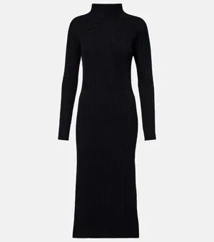 Max Mara Zelanda Wool And Cashmere Midi Dress - Black