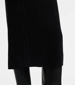 Max Mara Zelanda Wool And Cashmere Midi Dress - Black