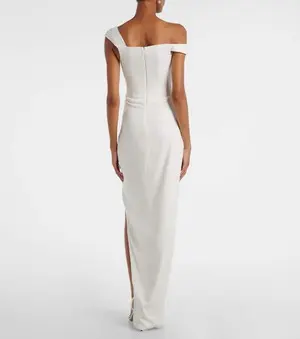 Alex Perry Bridal Draped Off-shoulder Corset Gown