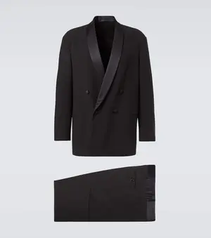 Giorgio Armani Double-breasted Virgin Wool Crêpe Tuxedo