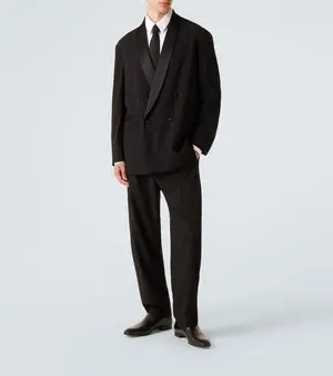 Giorgio Armani Double-breasted Virgin Wool Crêpe Tuxedo