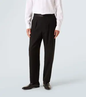 Giorgio Armani Double-breasted Virgin Wool Crêpe Tuxedo