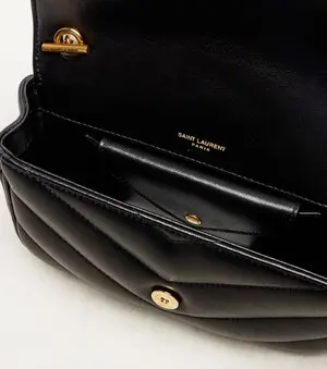 Saint Laurent Loulou Mini Leather Crossbody Bag