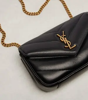 Saint Laurent Loulou Mini Leather Crossbody Bag