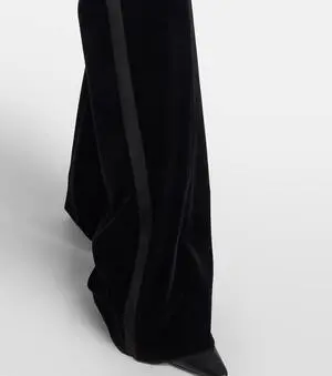Max Mara Vetrino Cotton-velvet Flared Trousers