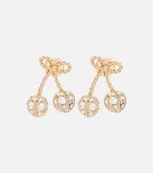 Valentino Garavani Cherryfic Swarovski Embellished Earrings - Gold