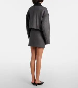 Sportmax Vacuo Cropped Virgin Wool Jacket
