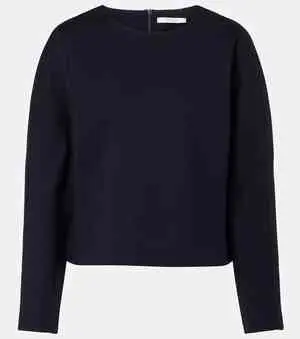 Max Mara Girello Wool And Cotton-blend Top