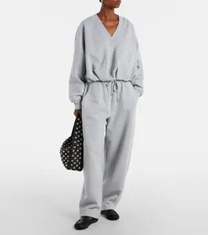 Sportmax Albania Cotton-blend Sweatpants - Grey