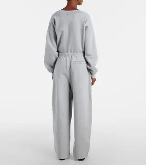 Sportmax Albania Cotton-blend Sweatpants - Grey